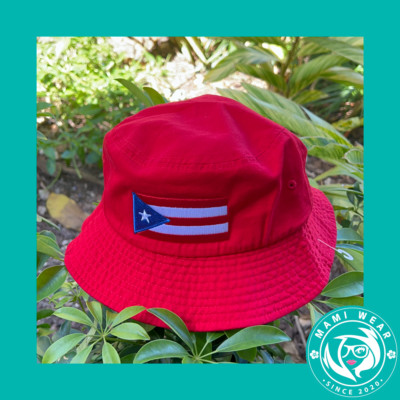 Red Puerto Rico Flag Bucket Hat Boricua + Puerto Rico Sticker | eBay