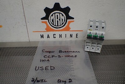 Cooper Bussmann CCP-3-100-CF 100A Circuit Breakers 3 Pole 600V Used W ...