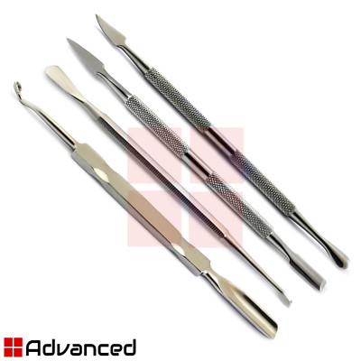 Chiropody Cuticle Pusher Tools Nail Cleaner Spoon Gouge Skin Knife Trim ...