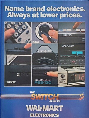 1988 WAL-MART 8 PAGE AD INSERT - WAL-MART ELECTRONICS - VINTAGE PRINT ...