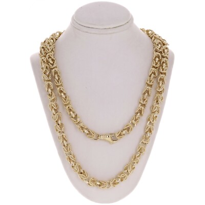 Men's 14k Yellow Gold Solid Turkish Link Chain Necklace 28" 7mm 94 ...