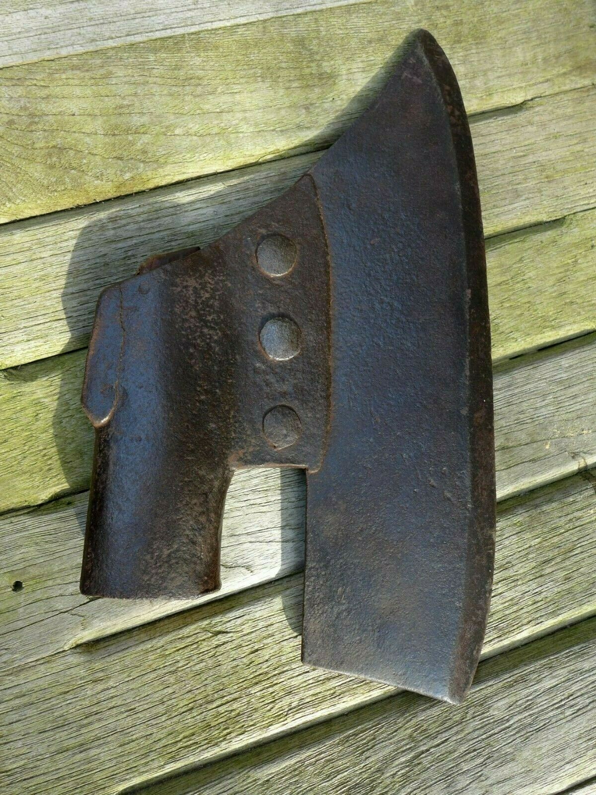 Antique German large right handed bearded side axe handmade collector ...
