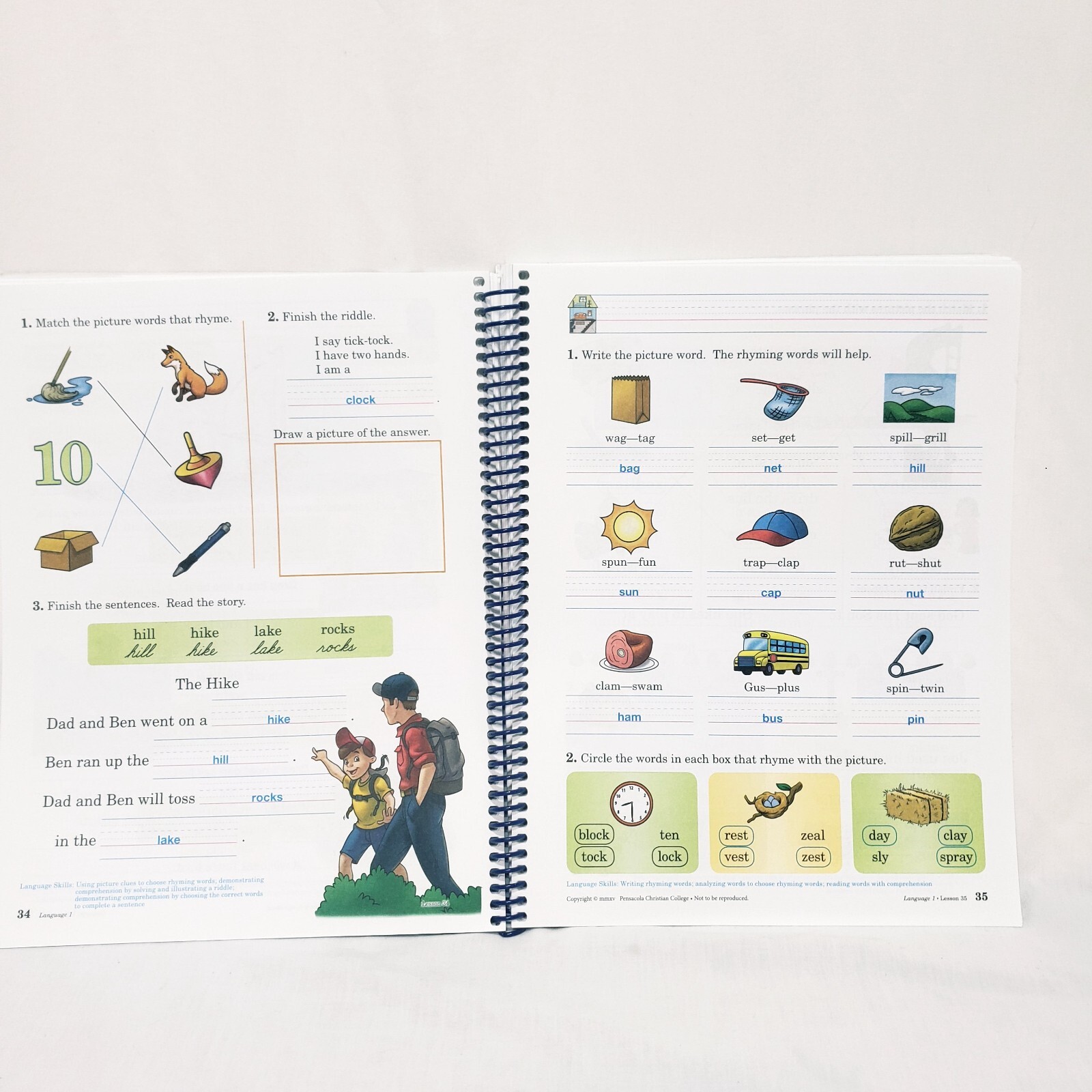 ABeka Language 1 Seatwork Text Teacher Key Grade One Fourth Edition ...