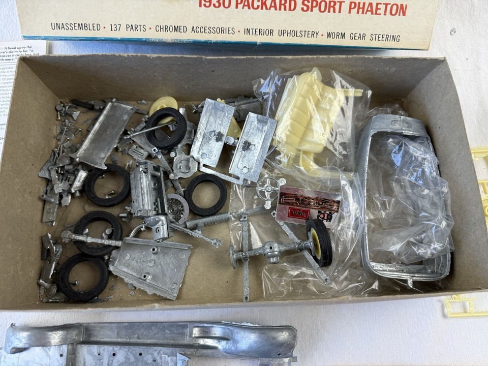 Gabriel 1/22 1930 Packard Sport Phaeton Metal Model Kit rare in box see ...