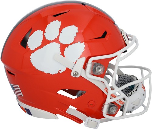 Clemson Tigers Team-Issued Orange Helmet from the Football Program ...