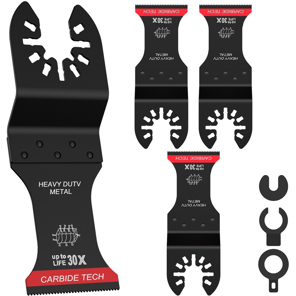 4Pcs Carbide Oscillating Saw Blades Set Oscillating Multitool Blades ...