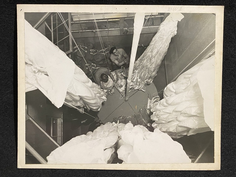 WW2 Military Army Soldiers Packing Parachutes 8x10 Antique Cabinet ...