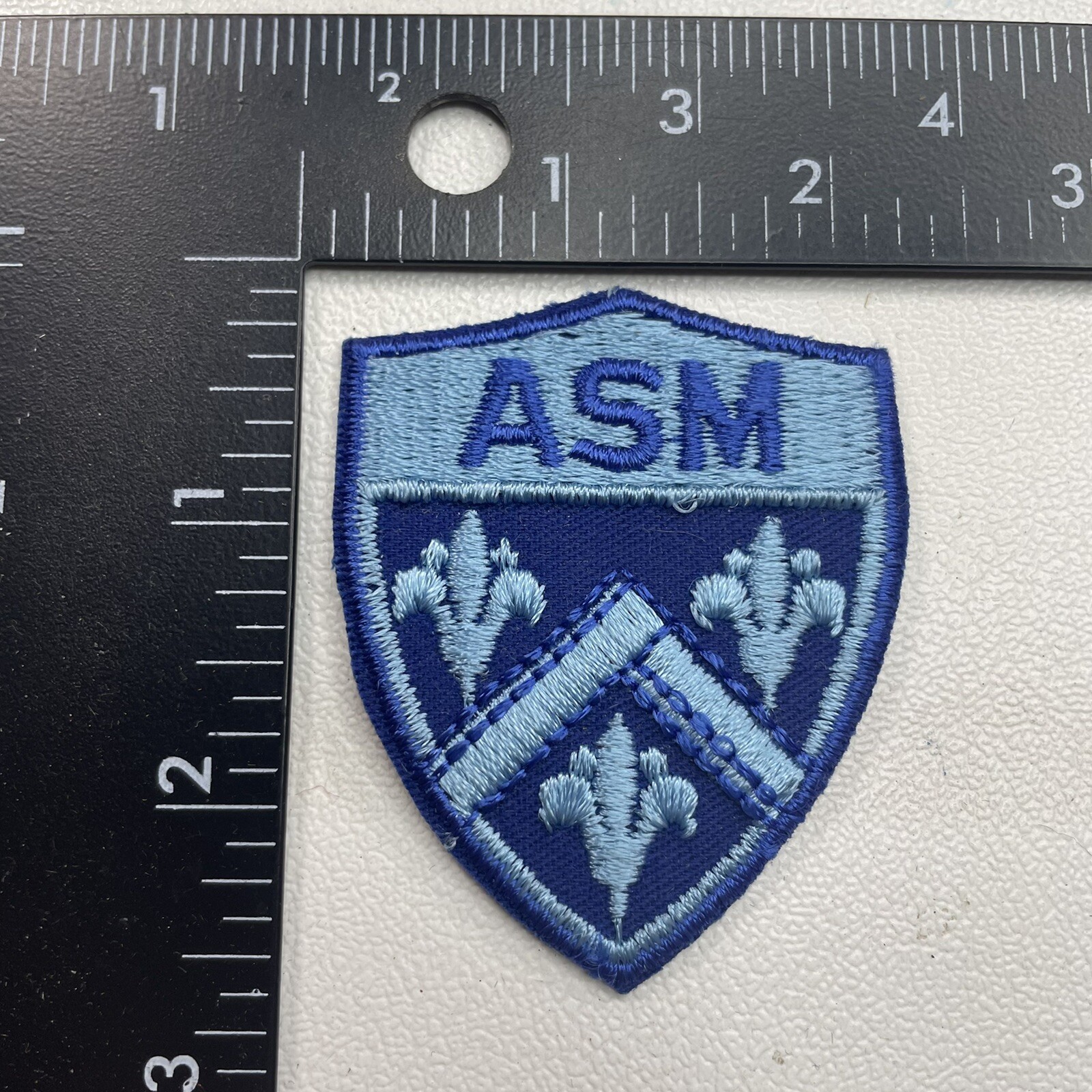 Unknown Letter Initials ASM A S M Shield Patch 28NZ | eBay