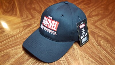 MARVEL LOGO CAP - Black Adjustable Size Hat -The Experience Convention ...