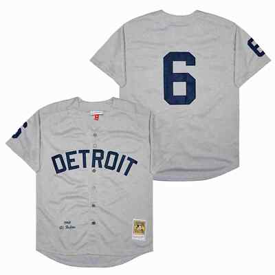 #6 Al Kaline Jersey Old Classic Style Gray Shirts Uniform | eBay
