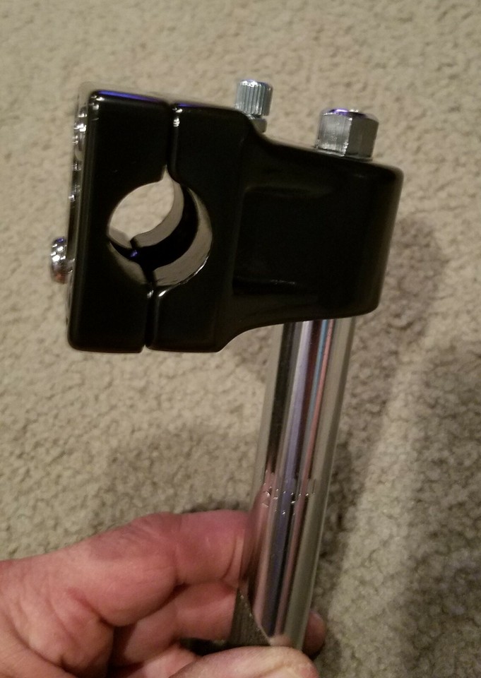 NEW BMX FREESTYLE BICYCLE GOOSENECK STEM 21.1mm BLACK, FITS SCHWINN'S ...