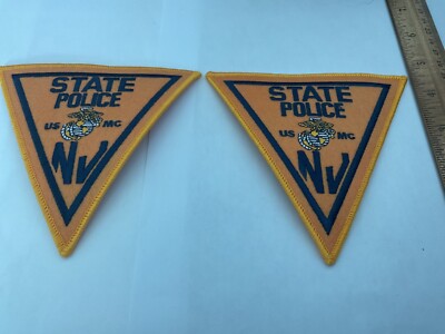 New Jersey State Police USMC collectable patch set new full size | eBay