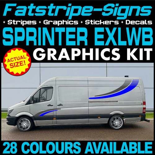 to fit MERCEDES SPRINTER EXLWB CAMPER VAN MOTORHOME GRAPHICS STICKERS ...