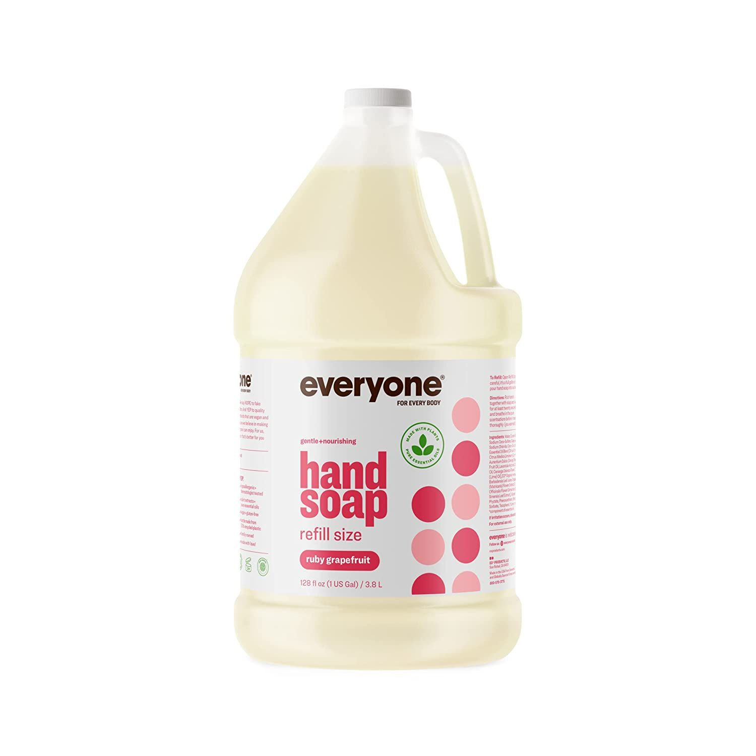 Everyone Liquid Hand Soap Refill, 1 Gallon, Ruby Grapefruit, Plant ...