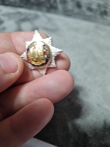 Vintage Enamel RDG ROYAL DRAGOON GUARDS MCMXCII Officers Cap Star Badge ...