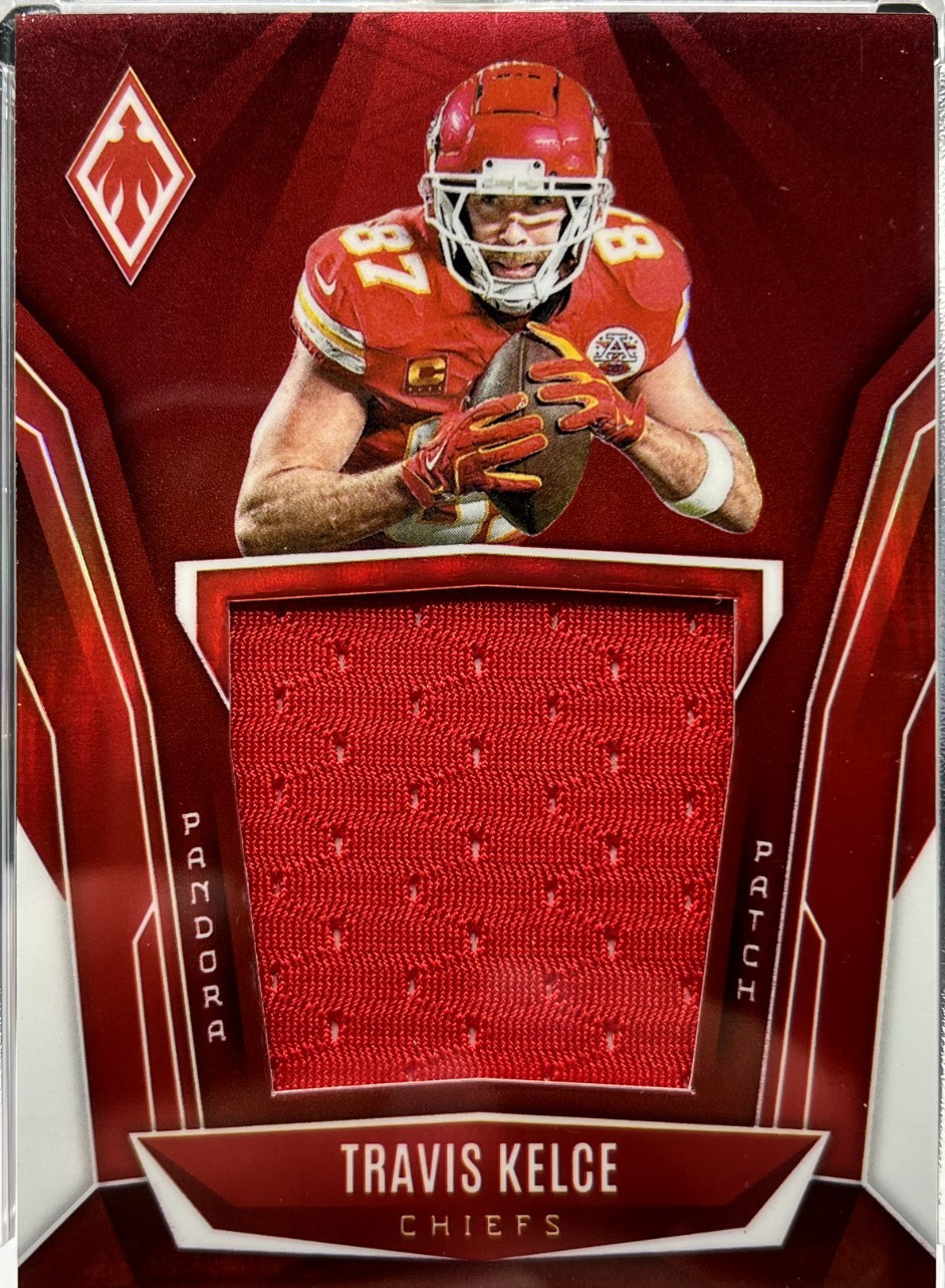2025 Panini Phoenix - Pandora Patch Travis Kelce #PAP-TKE Red /249 (MEM ...