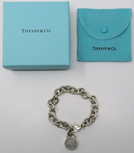 Tiffany & Co Sterling Silver .925 Round "Notes" Locket Chain Link ...