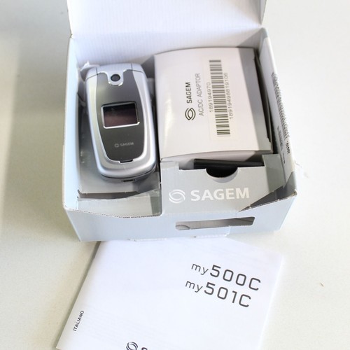 Rare Vintage Sagem my500c my501c TIM Phone Silver International Italian ...