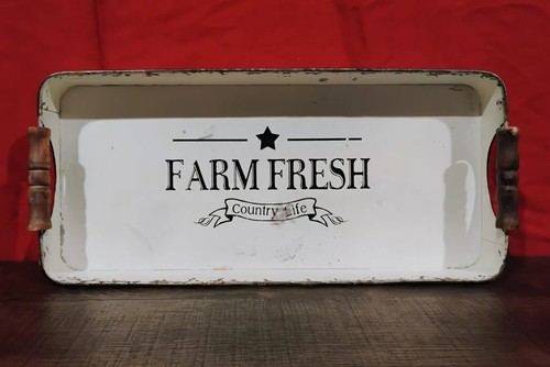 Farm Fresh Tray Farmhouse Decor 17x8 | eBay