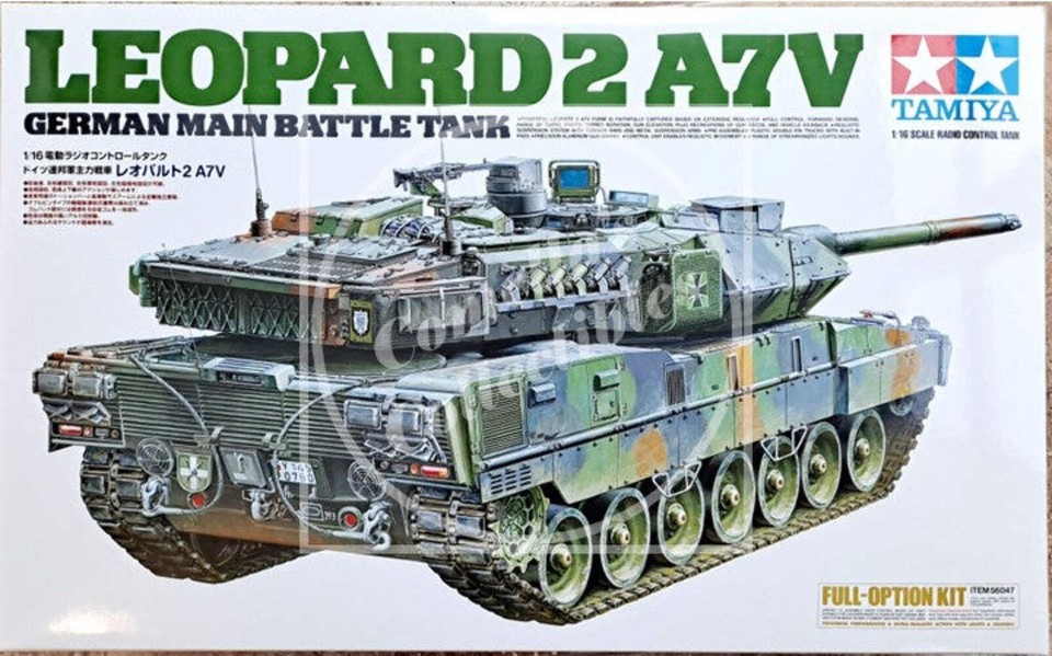 Tamiya RC 1/16 Leopard 2 A7V Full Option Tank Kit #56047 | eBay