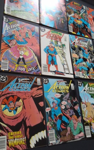 Lot of 12 Action Comics FN/FN+ condition - DC Comics-Copper Age | eBay