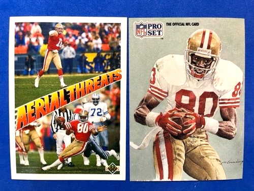 NFL - Jerry Rice 1991 Upper Deck Aerial Threats & 1991 Pro Set All NFC ...