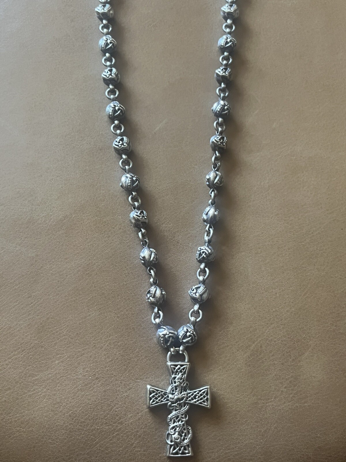 CHROME HEARTS CROSS CELTIC BALL CHAIN 100% AUTHENTIC!… - Gem