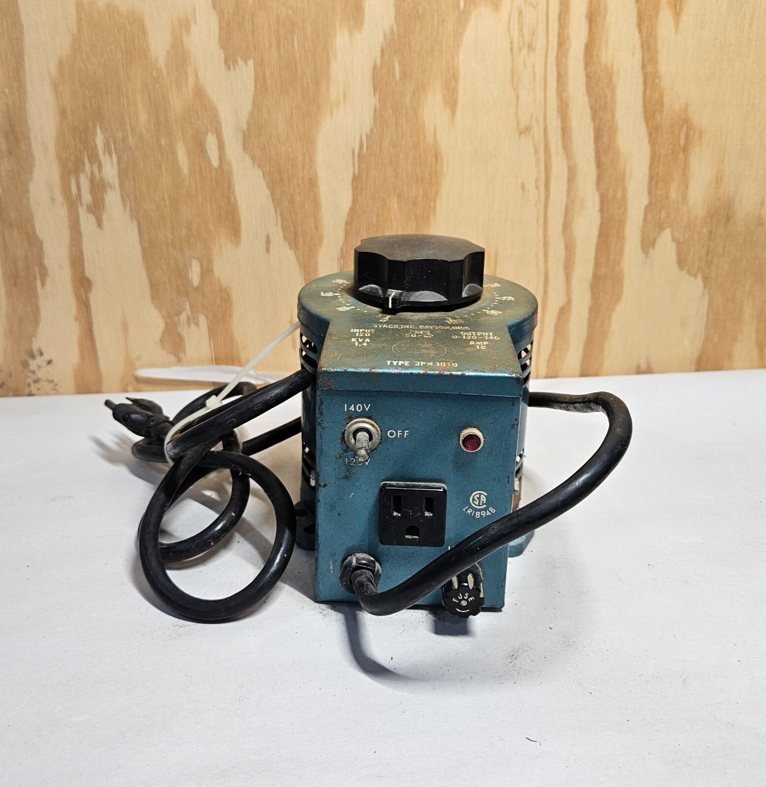 Vintage Staco 3PN1010 Variable Variac Autotransformer 0-120/140V 10A 1 ...