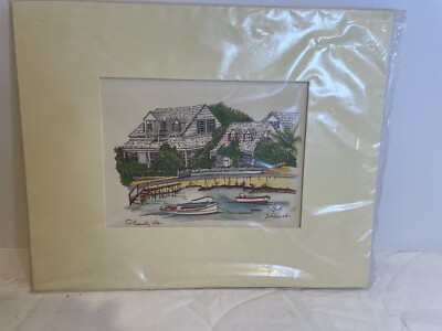 Signed And Matted River House Art Work. By Elyse Wasile. Biography On ...