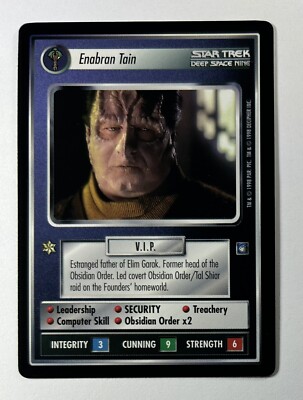 STAR TREK CCG DS9 RARE CARD ENABRAN TAIN STCCG NEVER PLAYED | eBay