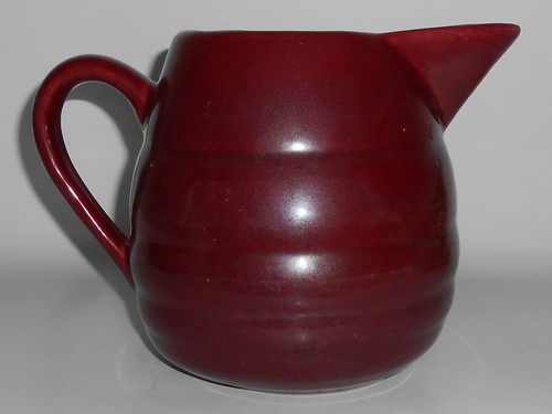 Bauer Pottery Gloss Pastel Kitchenware Burgundy Pitcher | eBay