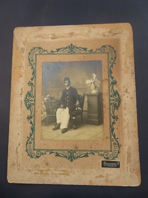 Vintage B&W CAMERA PHOTO India MARWARI SETH JODHPURI COAT STUDIO ...