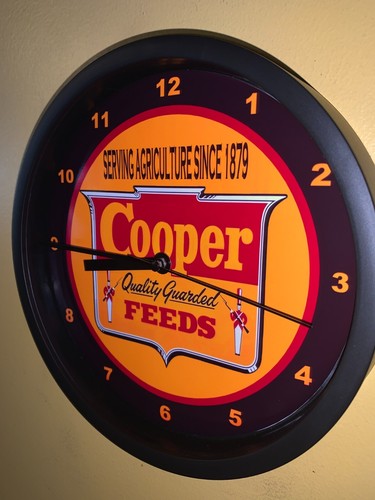 Cooper Feed Store Barn Farmer Man Cave Advertising Clock Sign | eBay