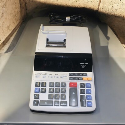 Sharp EL-1197PIII Heavy Duty Electronic Printing Calculator 12 Digit ...