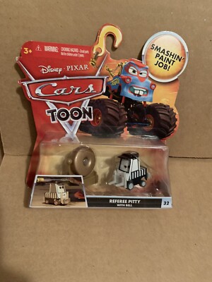 Disney Cars Cars Toon Smashin Paint Job Referee Pitty with Bell Diecast ...