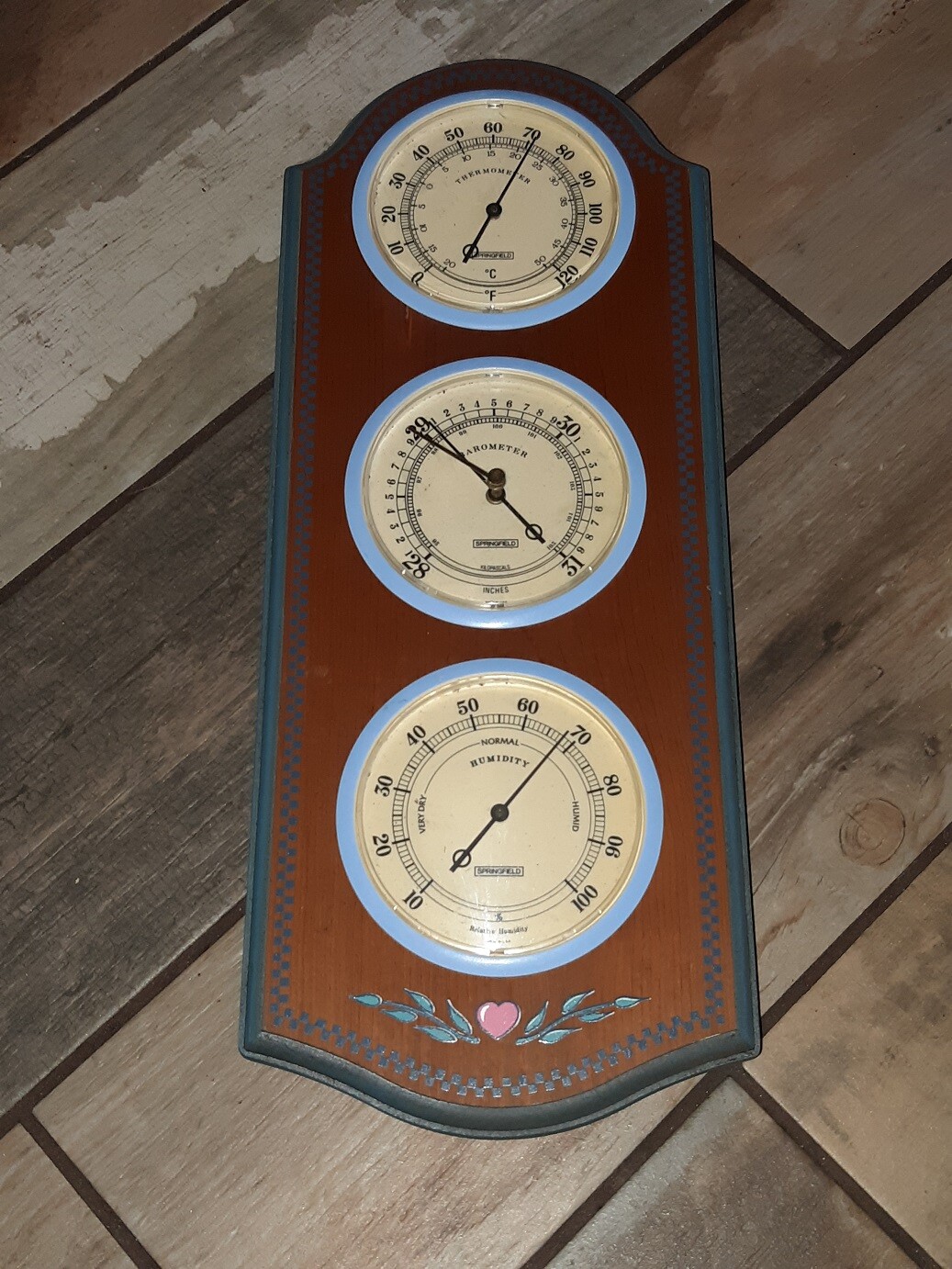 SPRINGFIELD DECORATIVE WALL BAROMETER THERMOMETER HUMIDITY | eBay