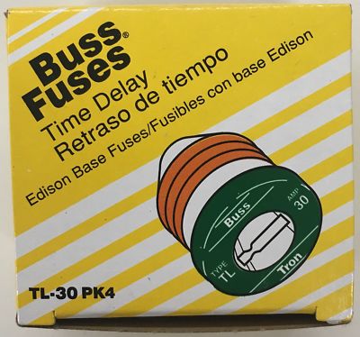 Bussman TL-30PK4 Box of 4 30 amp Edison Base Plug Fuse | eBay