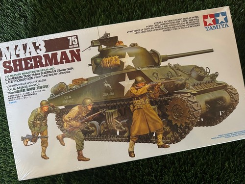 Tamiya 35250*3300 1:35 M4A3 Sherman Tank Model Kit 75mm gun no 250 ...