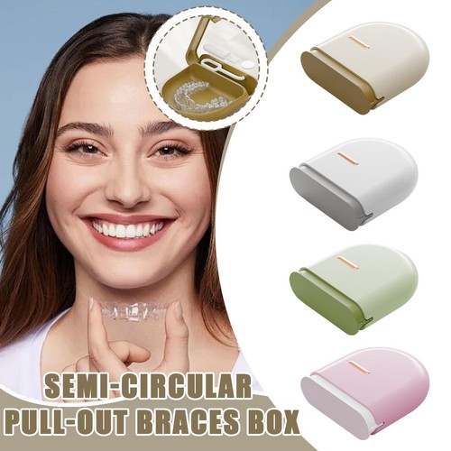 Portable Semi-circular Pull-out Ortho Case, Dental Retainer Box ^ YNK ...