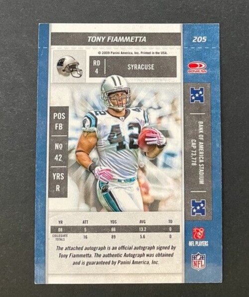 2009 Playoff Contenders - Tony Fiammetta #205 Carolina Panthers ...