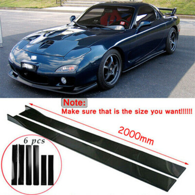 For Mazda 93-99 RX7 FD3S Black Side Skirt Extension Rocker Panel ...