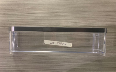 GE OEM WR71X31846 CLEAR UPPER LEFT DOOR BIN NEW OPEN BOX 25B/28B/28A ...