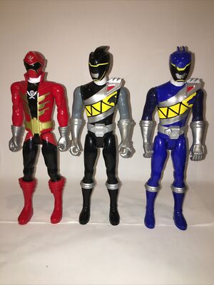 SCG PR Power Rangers Figures Lot of 3 Dino Charge Red Ranger Megaforce ...