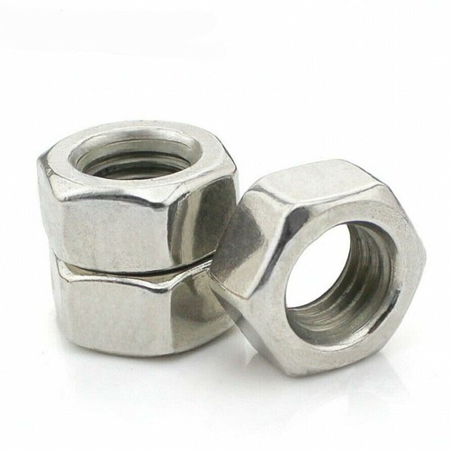 1pc Hex Full Nuts Left Hand Reverse Thread M5 Carbon Steel Zinc Plated ...