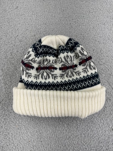 Beanie Toque Women One Size Ivory Black Gray Classic Snowflake Warm ...