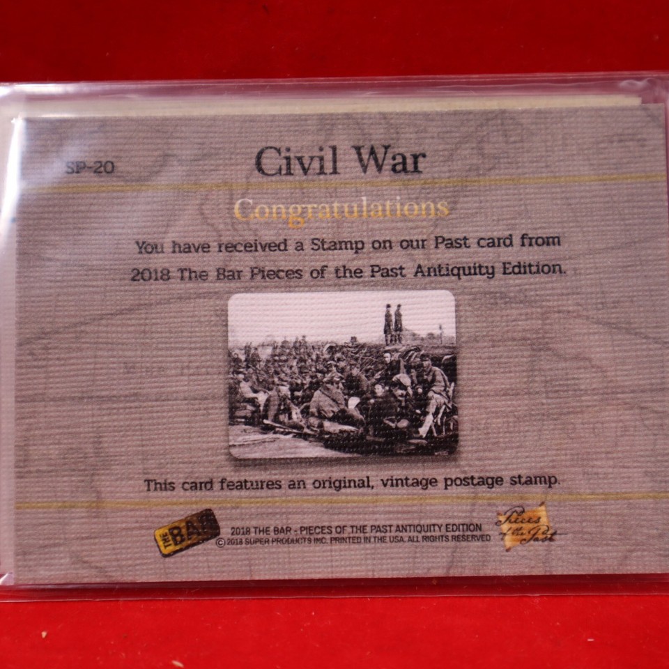 CIVIL WAR STAMP 2023 Pieces Of The Past -Authentic Relic CARD NR-MINT ...