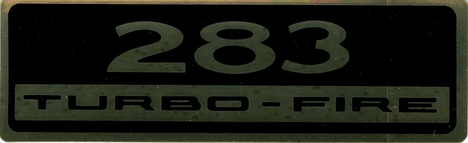 1961 62 63 CHEVROLET CAR 283 "TURBO FIRE" VALVE COVER STICKER-PAIR | eBay