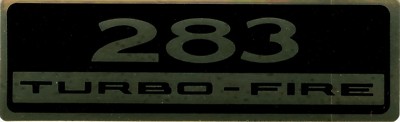 1961 62 63 CHEVROLET CAR 283 "TURBO FIRE" VALVE COVER STICKER-PAIR | eBay