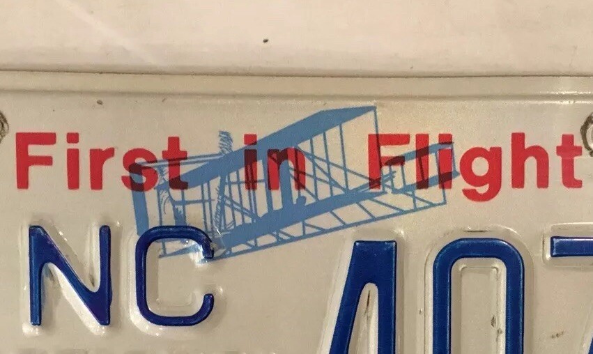 NC NATIONAL GUARD license plate military Reserve Pilot Plane Jet ...