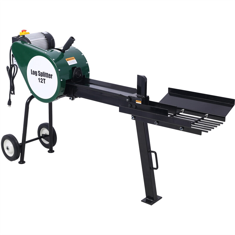 Double Flywheel Electric Log Splitter 12t 2HP 16A Firewood Splitting ...